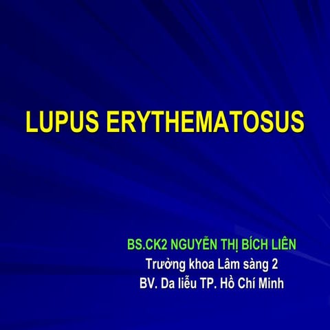 LUPUS BAN ĐỎ HỆ THỐNG | PDF