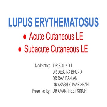Lupus erythematosus, Clinical Features and Management | PDF