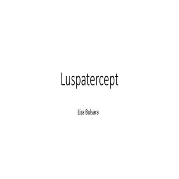 Luspatercept | PPTX