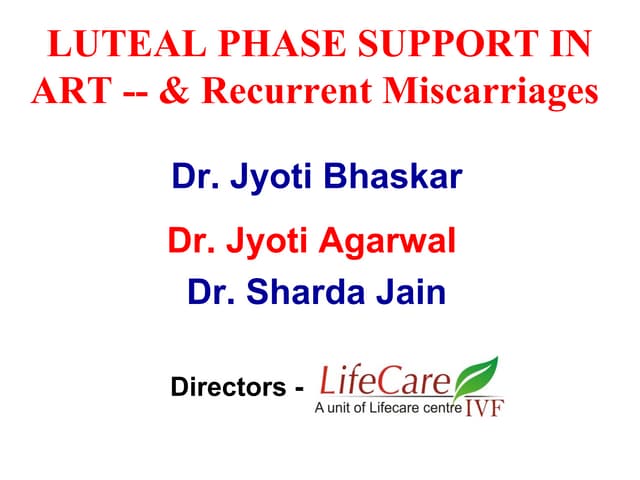 "Luteal Phase Support" | PPTX