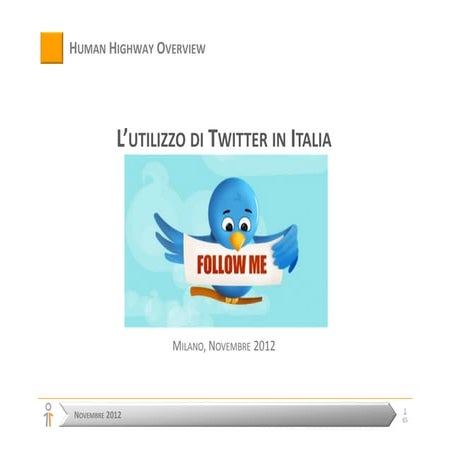 L'utilizzo di twitter in italia nel 2012 | PDF | Social Networking ...