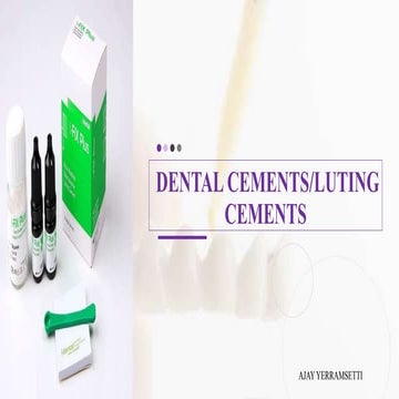 Luting cements or dental cements | PPTX