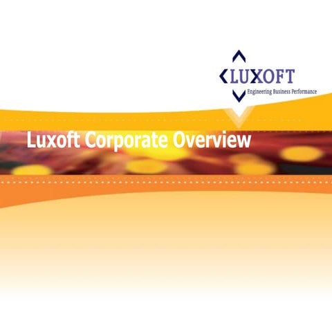 Luxoft | PPT | Business Utilities | Business