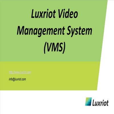 Luxriot video management system (vms) | PDF