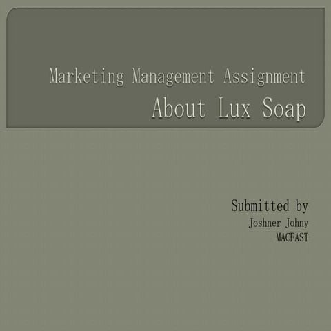 Lux soap | PPTX