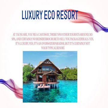 Luxury eco resort | PDF | Vacation Properties | Real Estate