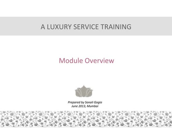 Luxury Attitude Training | PDF