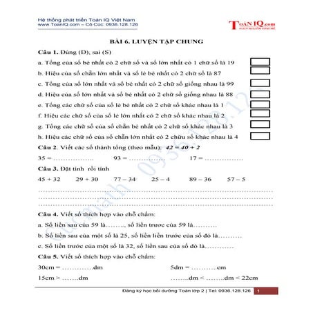 luyen-tap-toan-lop-2 | PDF