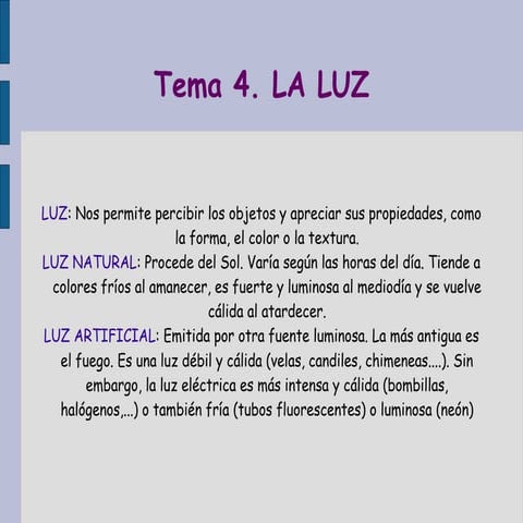 Fuentes de luz y tipos de iluminacion | ODP