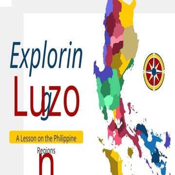 Luzon Island and Its Regions Educational Presentation in Blue, Red, and ...