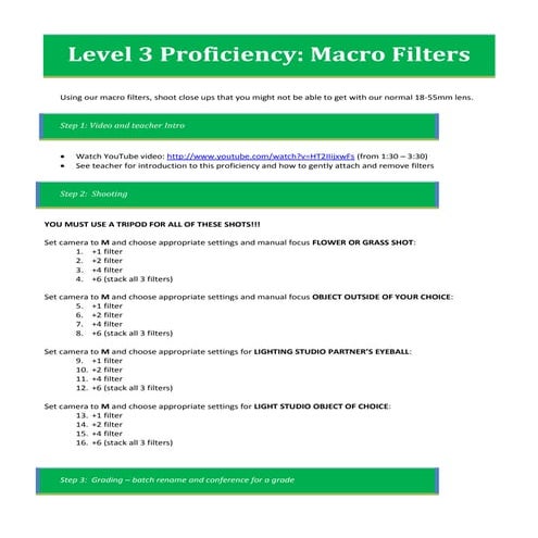 Lv3 prof macro filters | PDF
