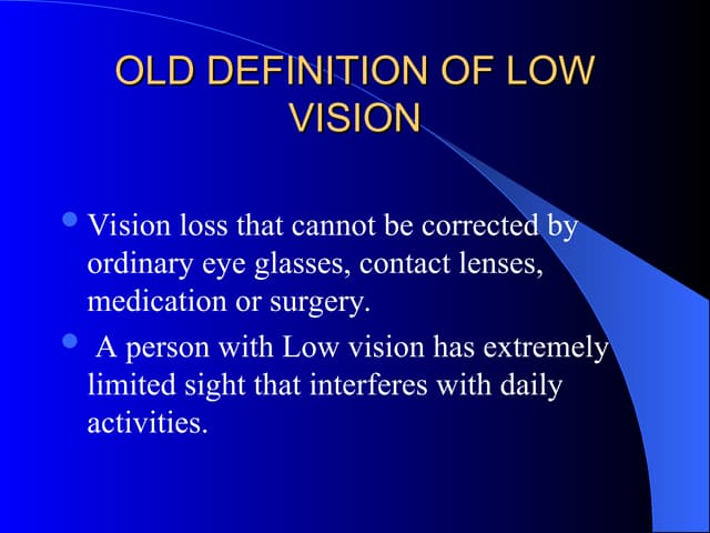 Armd cases in low vision | PPTX