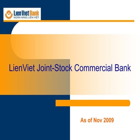 Lien Viet joint stock commercial Bank introduce | PPT
