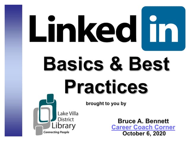 Linkedin Basics And Best Practices Pptx Social Networking Internet