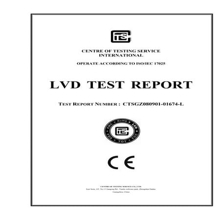LVD TEST REPORT | PDF