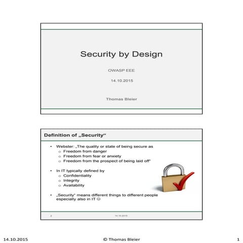 [Austria] Security by Design | PDF | Computing | Technology & Computing
