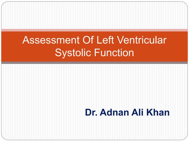 Lv Systolic Function Pptx