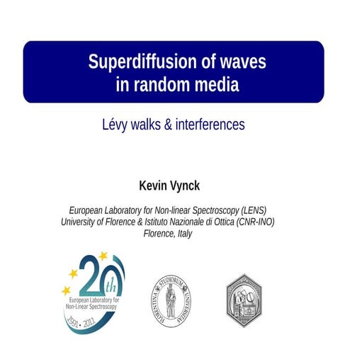 Superdiffusion of waves in random media | PDF | Physics | Science
