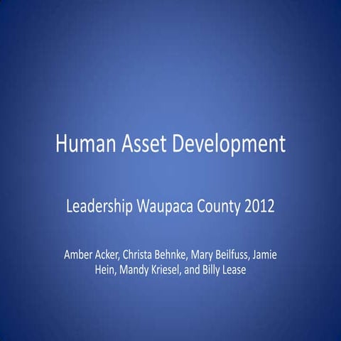 Human Asset Development and Recruitment | PPT
