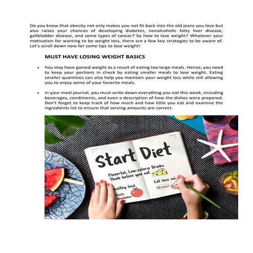 How to lose weight ( power point) | PPTX