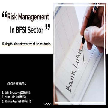 Risk Management in BFSI sector | PPTX | Business | Business and Finance