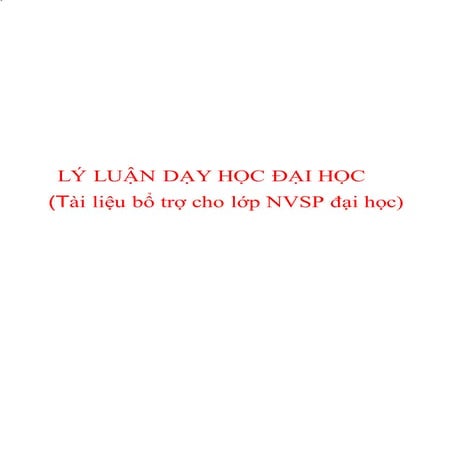 Ly luan dhdh | DOCX