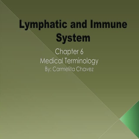 Lymphatic And Immune system terms | PPTX | Ear, Nose and Throat ...