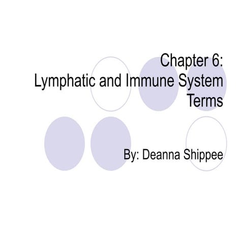 Lymphatic and Immune System Terms | PPT