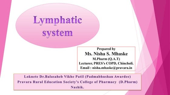 Lymphatic system: Anatomy and Physiology | PPT