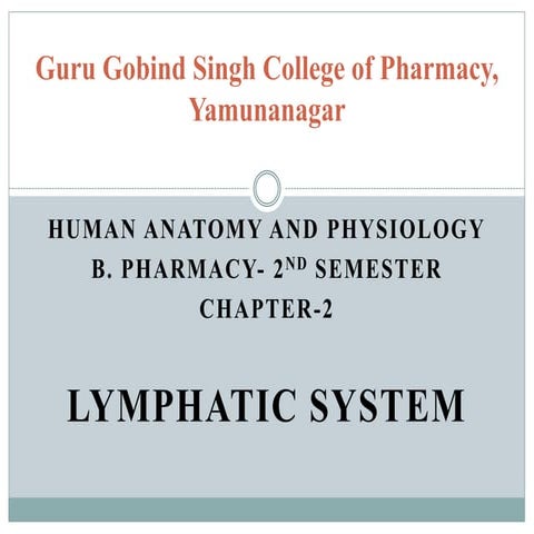 2. Lymphatic System.pptx | Biological Sciences | Science
