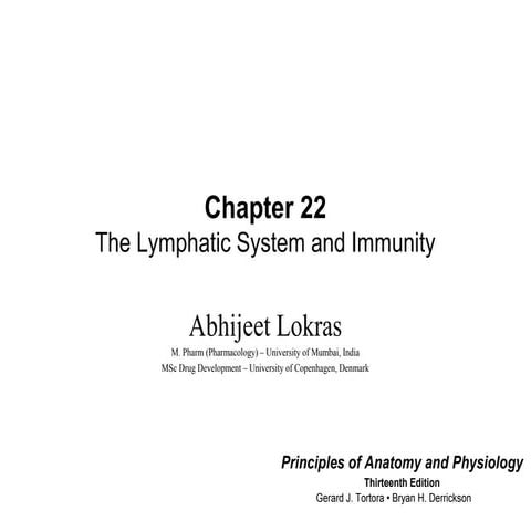Lymphatic System And Immunity Ppt
