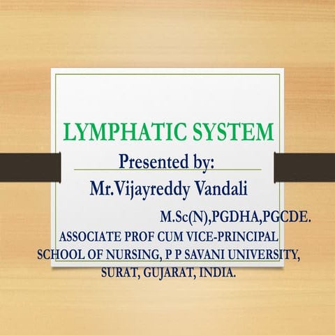 Lymphatic system ppt | PPT
