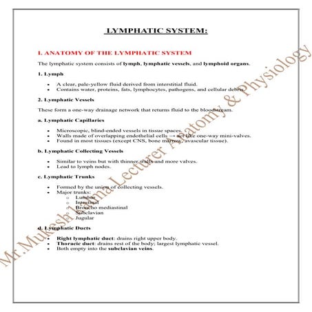 lymphatic System for all type of medical | PDF