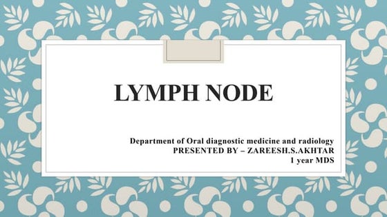 Histology of lymph node(lymph node histology) | PPTX