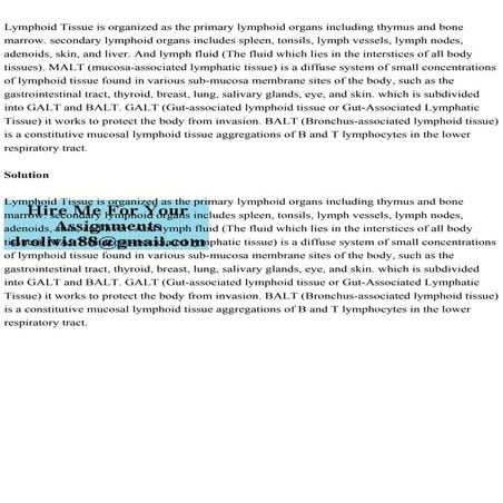 Immunology assignment | DOCX