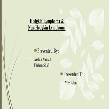 Lymphoma | PPTX