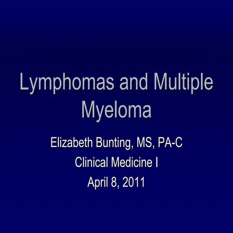 Lymphomas2011 | PPTX