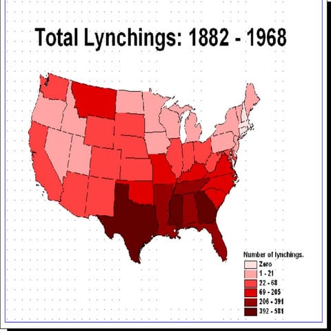 Lynching Statistics Choropleth Maps | PPT