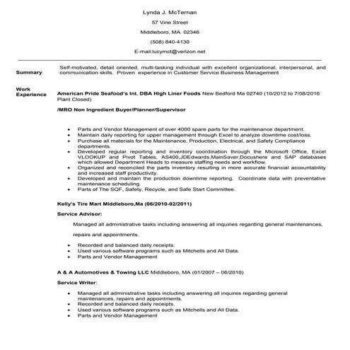 Sandy's resume March 2015 | PDF