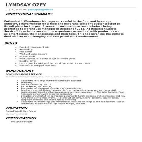 Ray's Resume'.doc 2 | DOC
