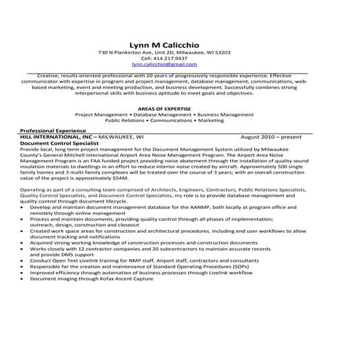 Lynn calicchio resume | PDF