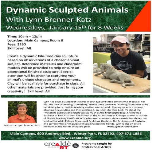 Lynn dynamic sculpted animals class 12 19 v7 online flyer | PDF | Arts ...