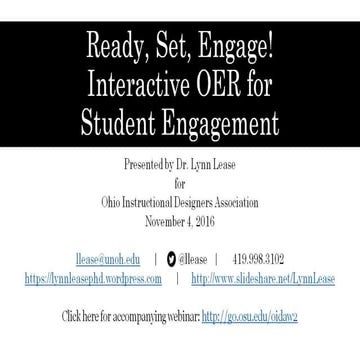 Ready, Set, Engage! Interactive OER for Student Engagement | PPTX