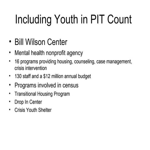 Including Youth in PIT Count (Lynn Morrison) | PPT