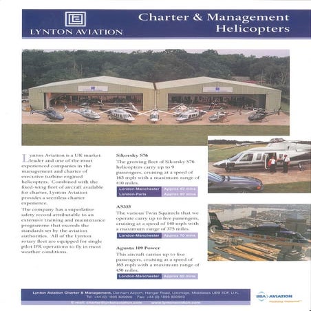 Lynton aviation charter and management helicopters | PDF
