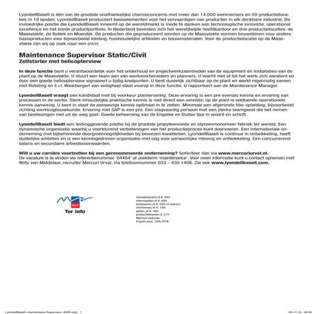 Vacaturetekst management assistent | PDF