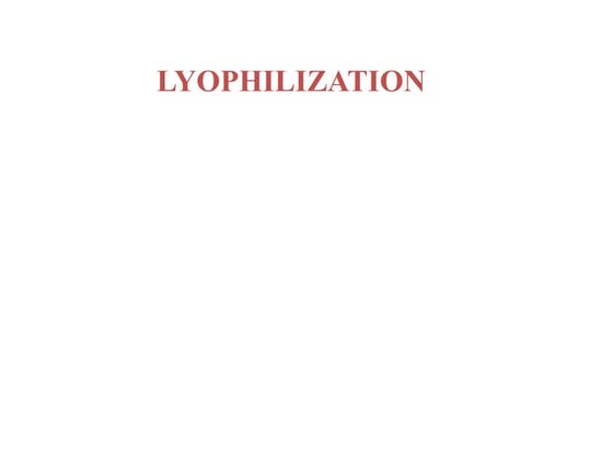 Lyophilization | PPT