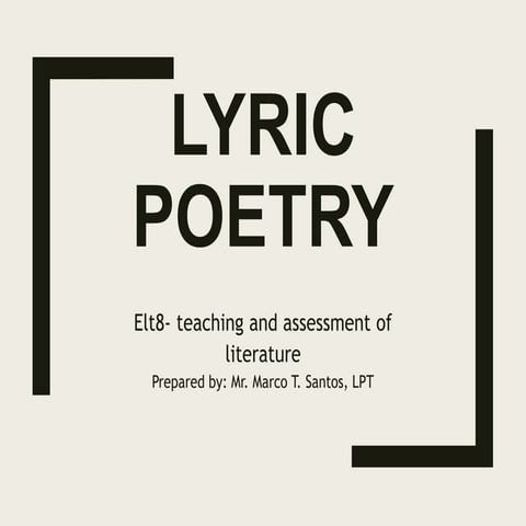 Lyric-Poetry-1.pptx | Poetry | Books and Literature