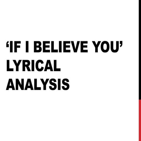 Lyrical analysis - IIBY | PPTX