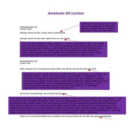Lyric analysis | DOCX